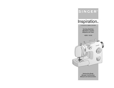 Singer 4205-4210 Sewing Machine/Embroidery/Serger Owners Manual Reprint ...