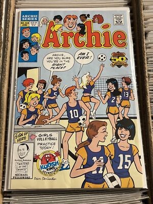 ARCHIE 388 BETTY & VERONICA VOLLEYBALL TEAM DAN DECARLO COVER 1991 stan ...