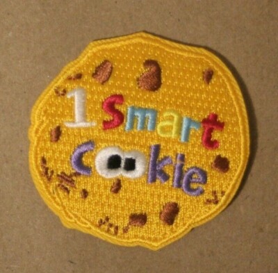 1 Smart Cookie Embroidered One Smart Cookie Fun Patch Badge Kids ...