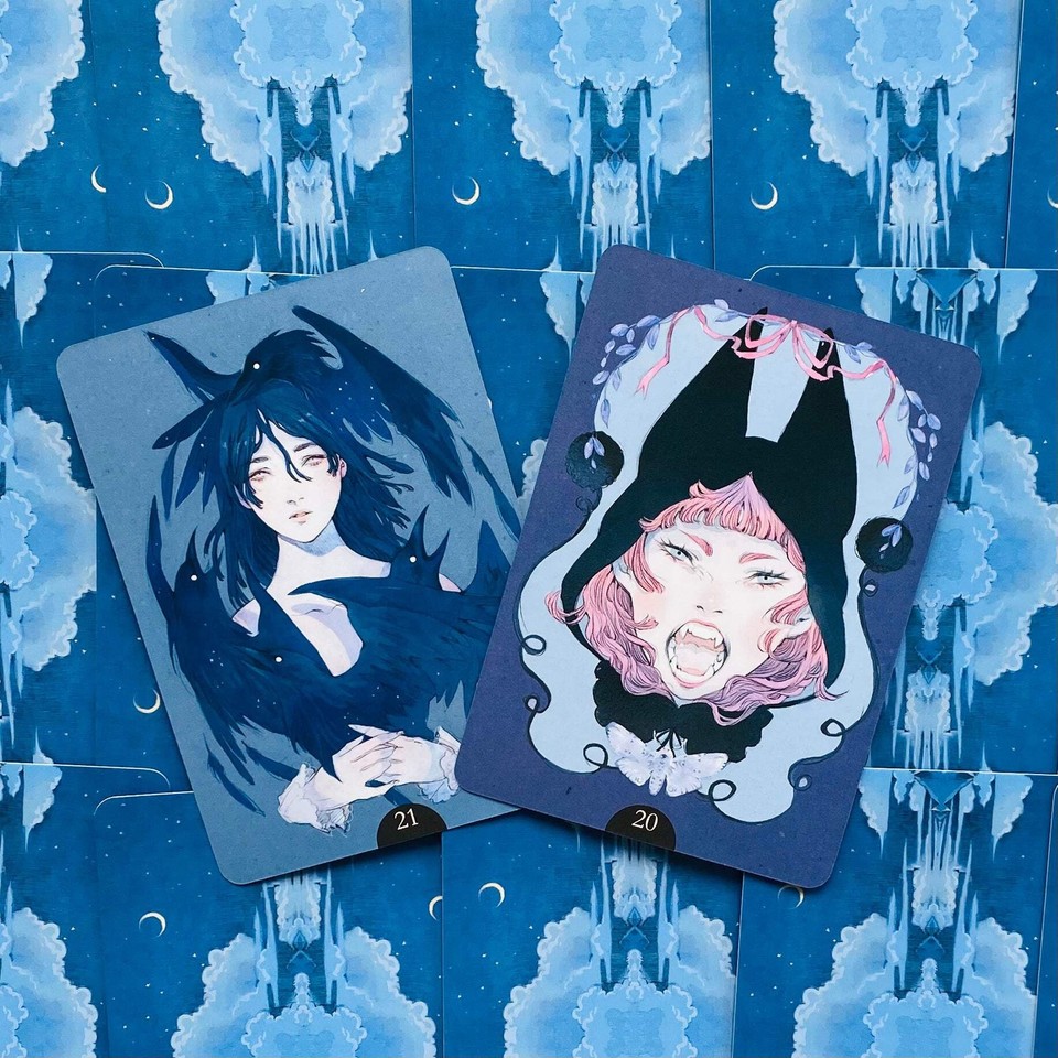Loputyn Oracle Cards Deck & Book Wolf & Girl Death & Love LO SCARABEO ...
