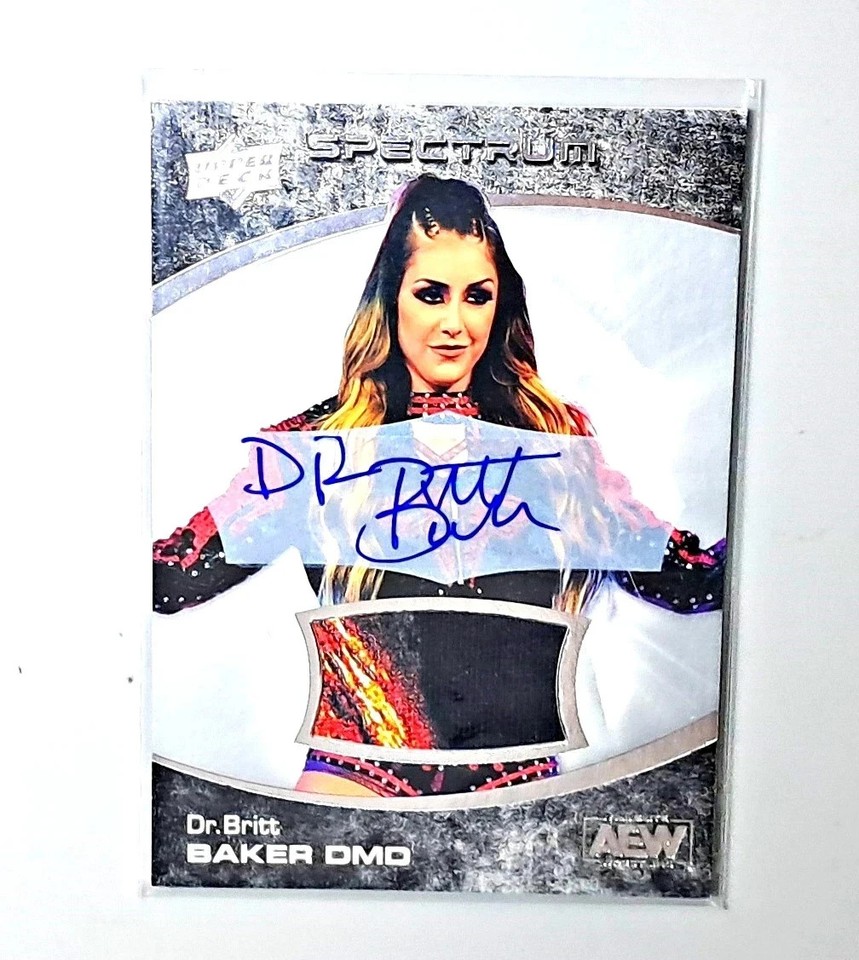 2021 Upper Deck AEW Spectrum DR. BRITT BAKER! /20 ROOKIE PATCH AUTO ...