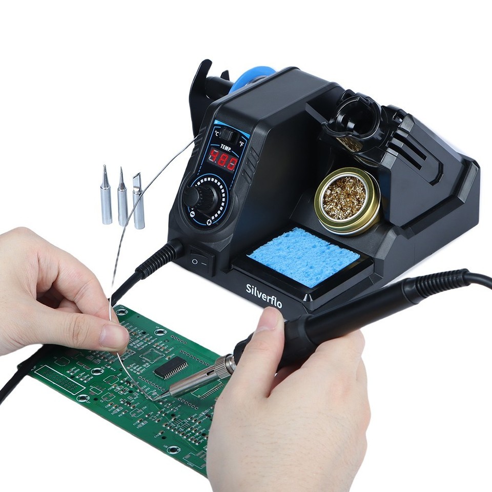 130W Soldering Iron Station Kit SMD Repair Rework Welding Desoldering ...