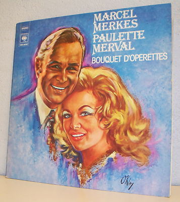 2 x 33T M. MERKES P. MERVAL Disque LP BOUQUET D'OPERETTE Dessin OKLEY ...