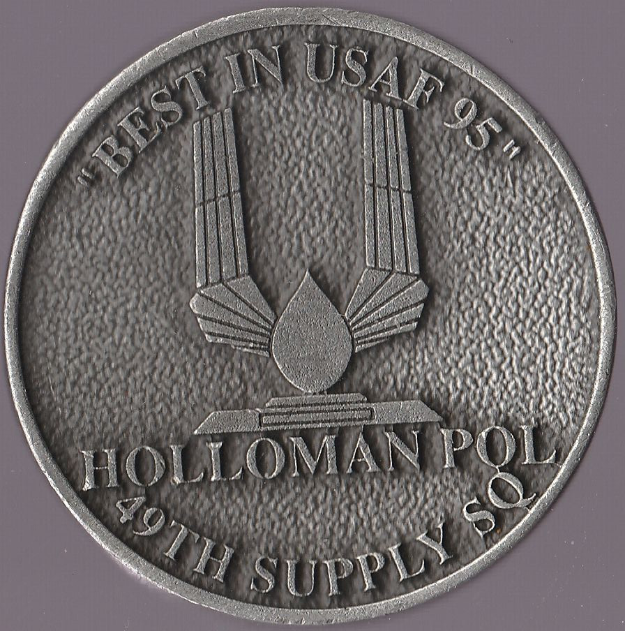 49 th Supply SQ Holloman POL Best in USAF 95 Challenge Coin 1.5" DIA | eBay
