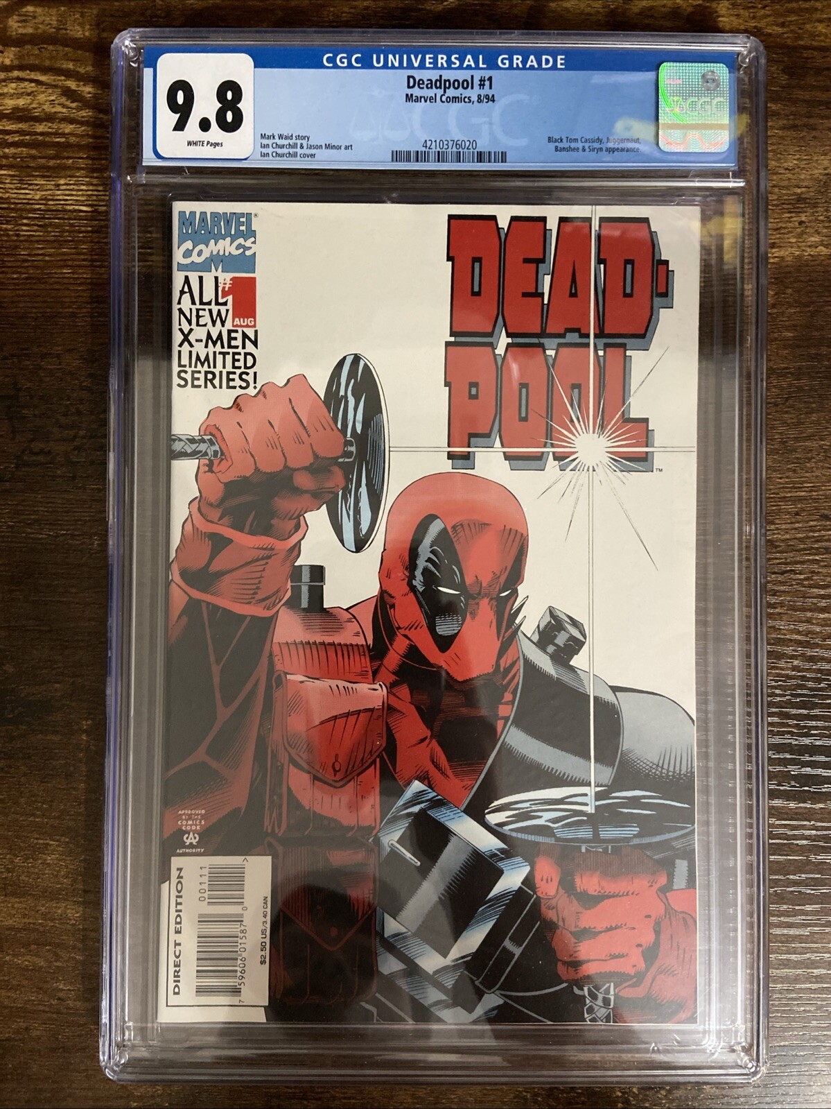 Deadpool 1994 Limited Series 1 CGC 9.8 Black Tom Cassidy, Juggernaut | eBay