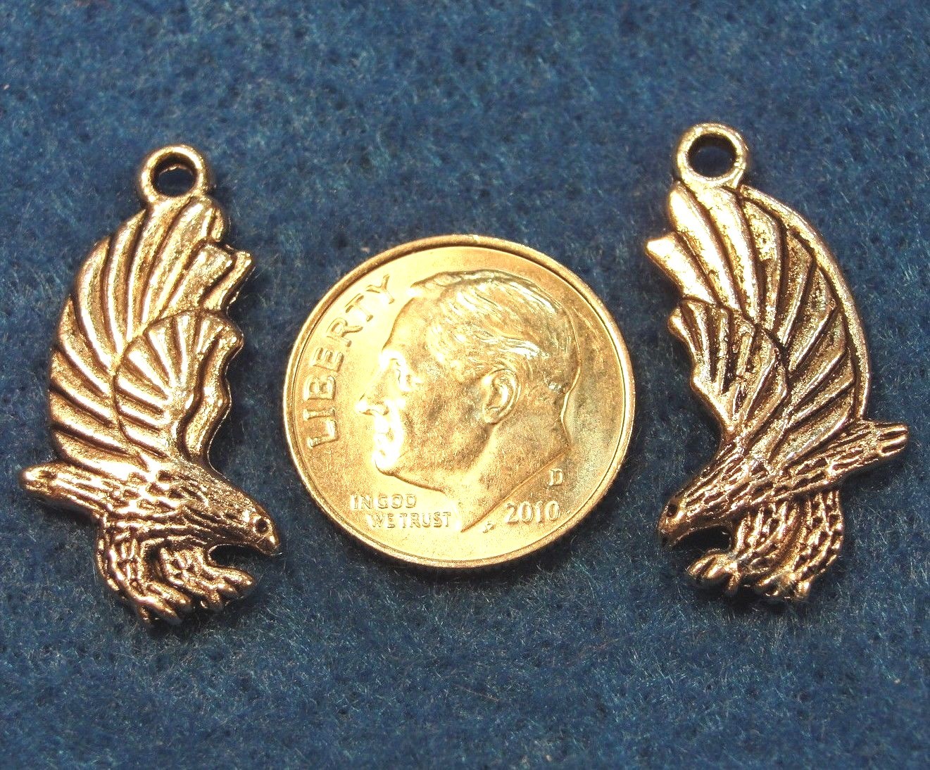 10Pcs. Tibetan Silver EAGLE or HAWK Bird Charms Pendants Earring Drops ...