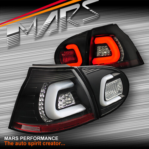 Black 3D Full LED Tail lights for VolksWagen VW Golf V 03-08 GTI GT R32 ...