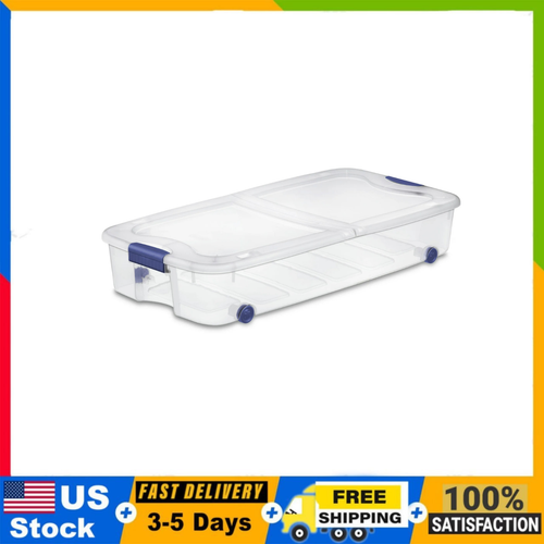 NEW Sterilite 66 Quart 62 Liter Stadium Ultra Wheeled Underbed Storage ...