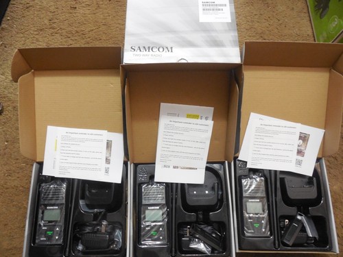 3pk SAMCOM FPCN30A-03 LONG RANGE UHF TWO WAY HANDHELD RADIO 5 WATTS 20 ...