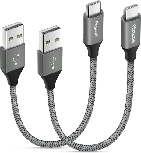 Mini 6 inch Short Charger Cable Fast Charging Cord USB A to Type C 2 ...