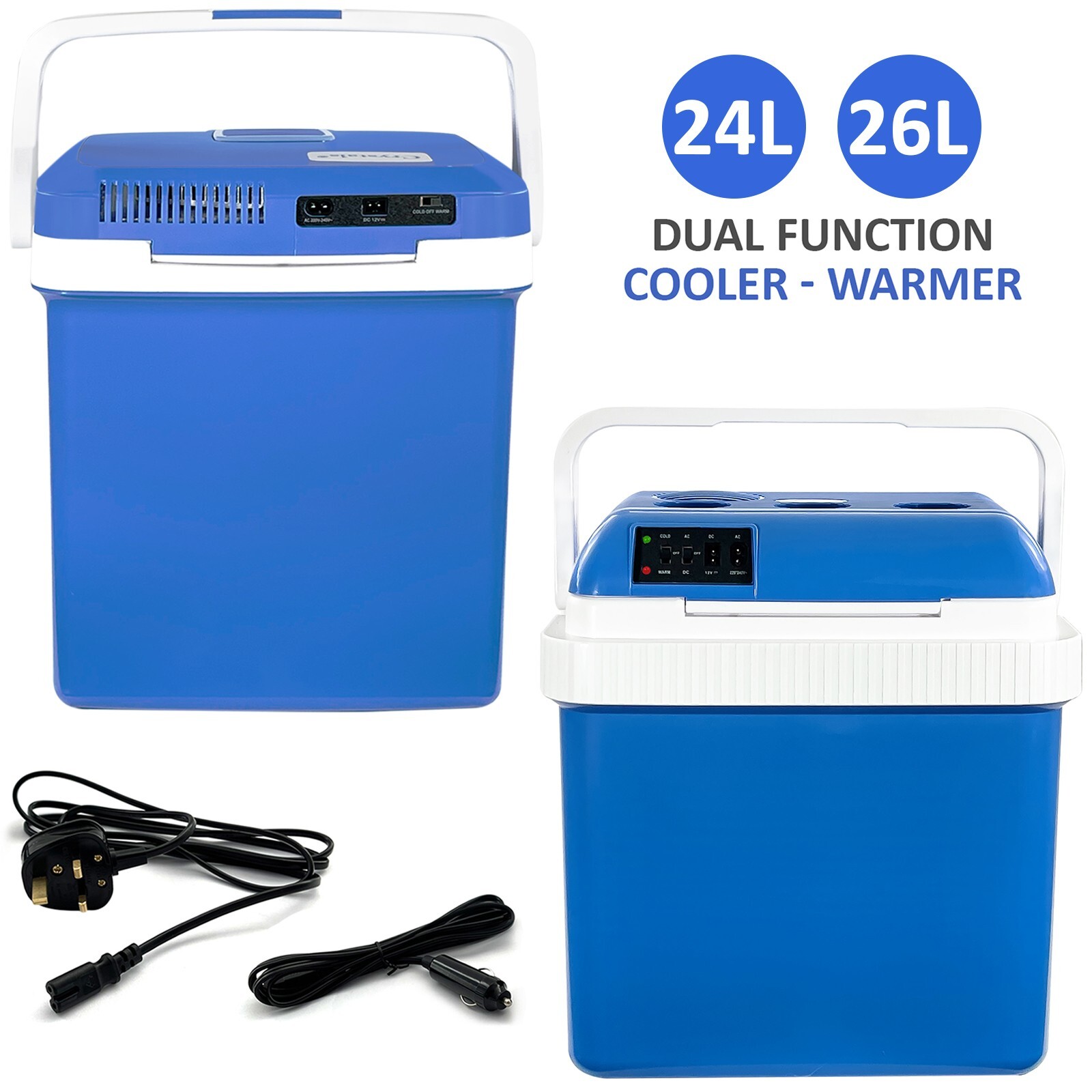 24L/26L Cooler Hot/Cold Portable Cool Box Car Home Electric 240V AC ...
