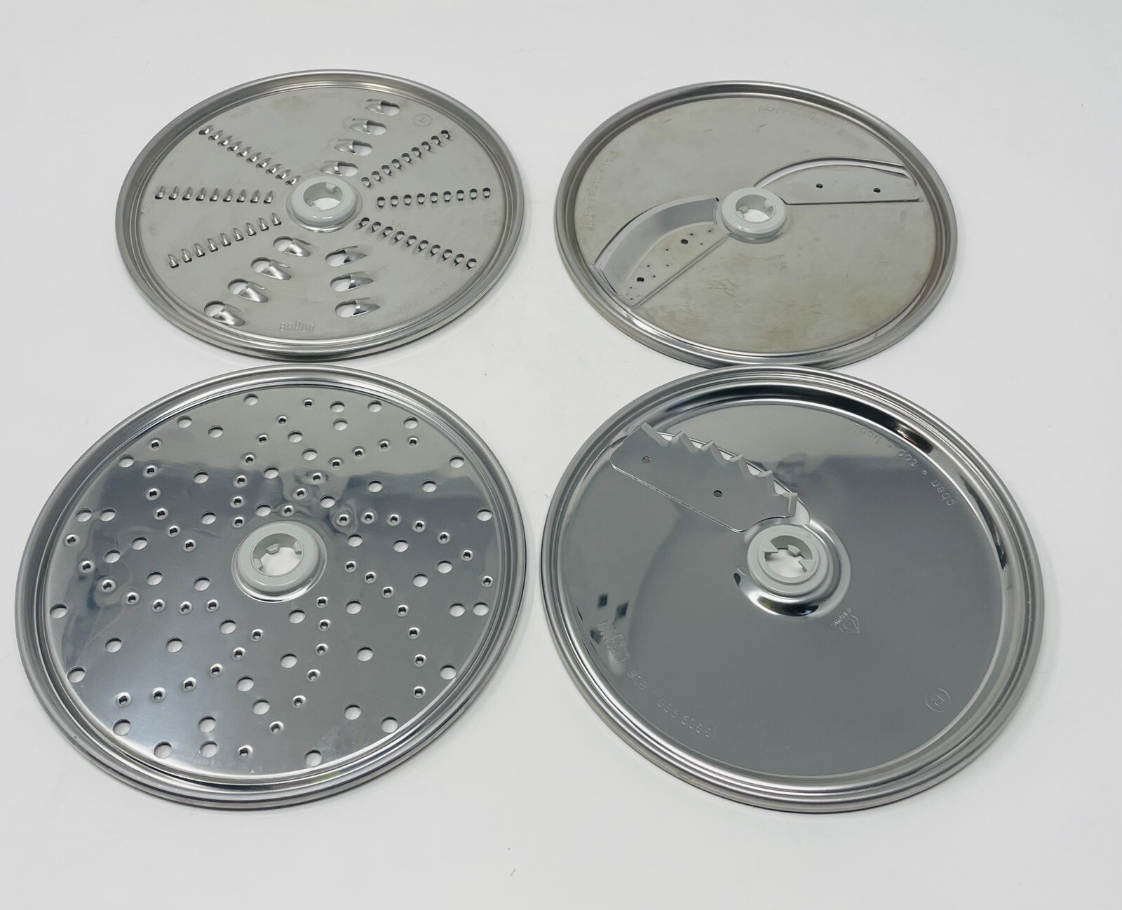 Braun Food Processor DIsc Blades (4) and Storage Holder +Disc ...
