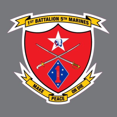 MA-3112 1st Battalion 5th Marine Corp Iraq Infantry Battalion Sticker ...