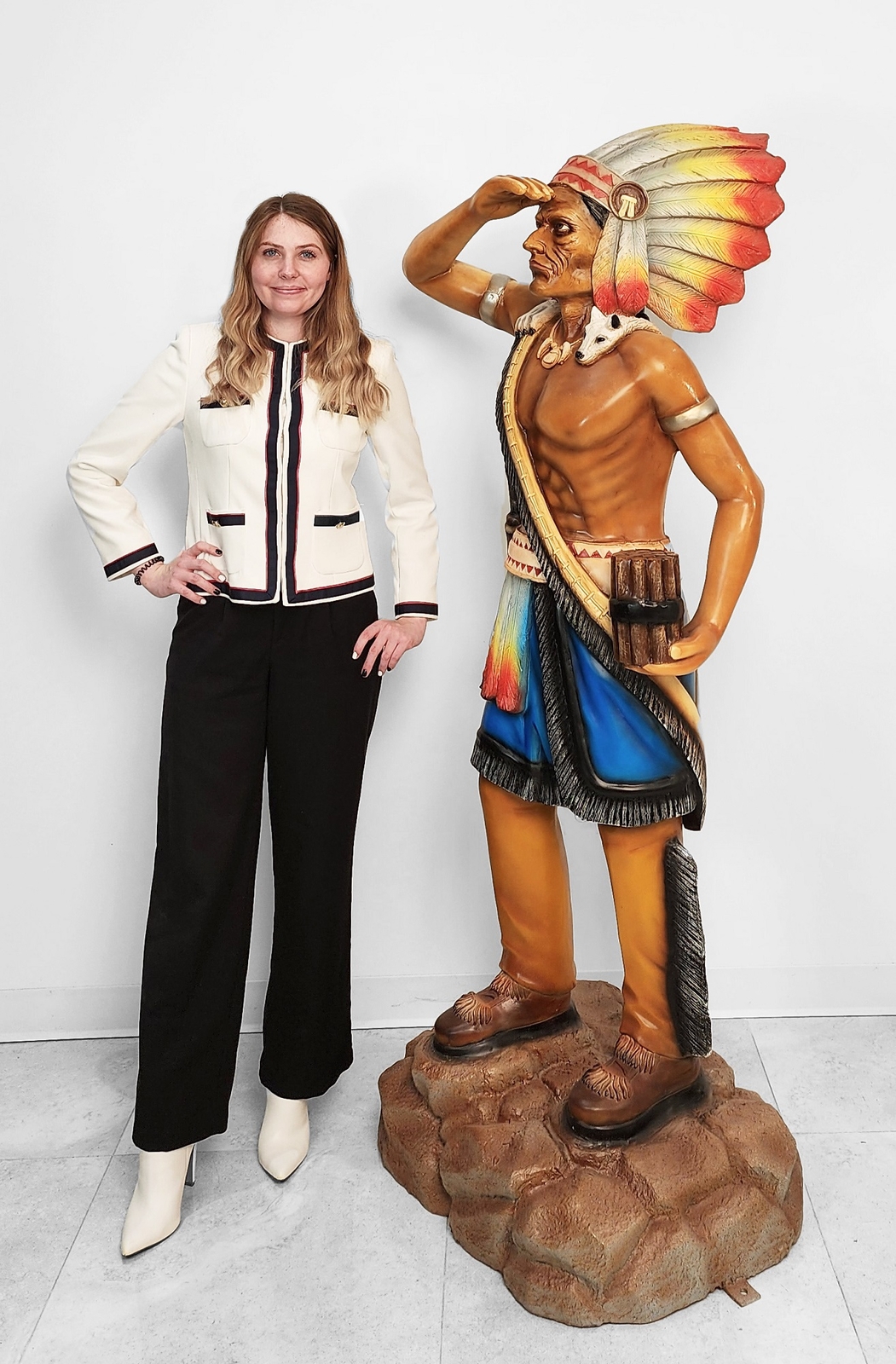 Tobacco Indian Cigar Store Statue Life Size 6FT - Indian Statue ...