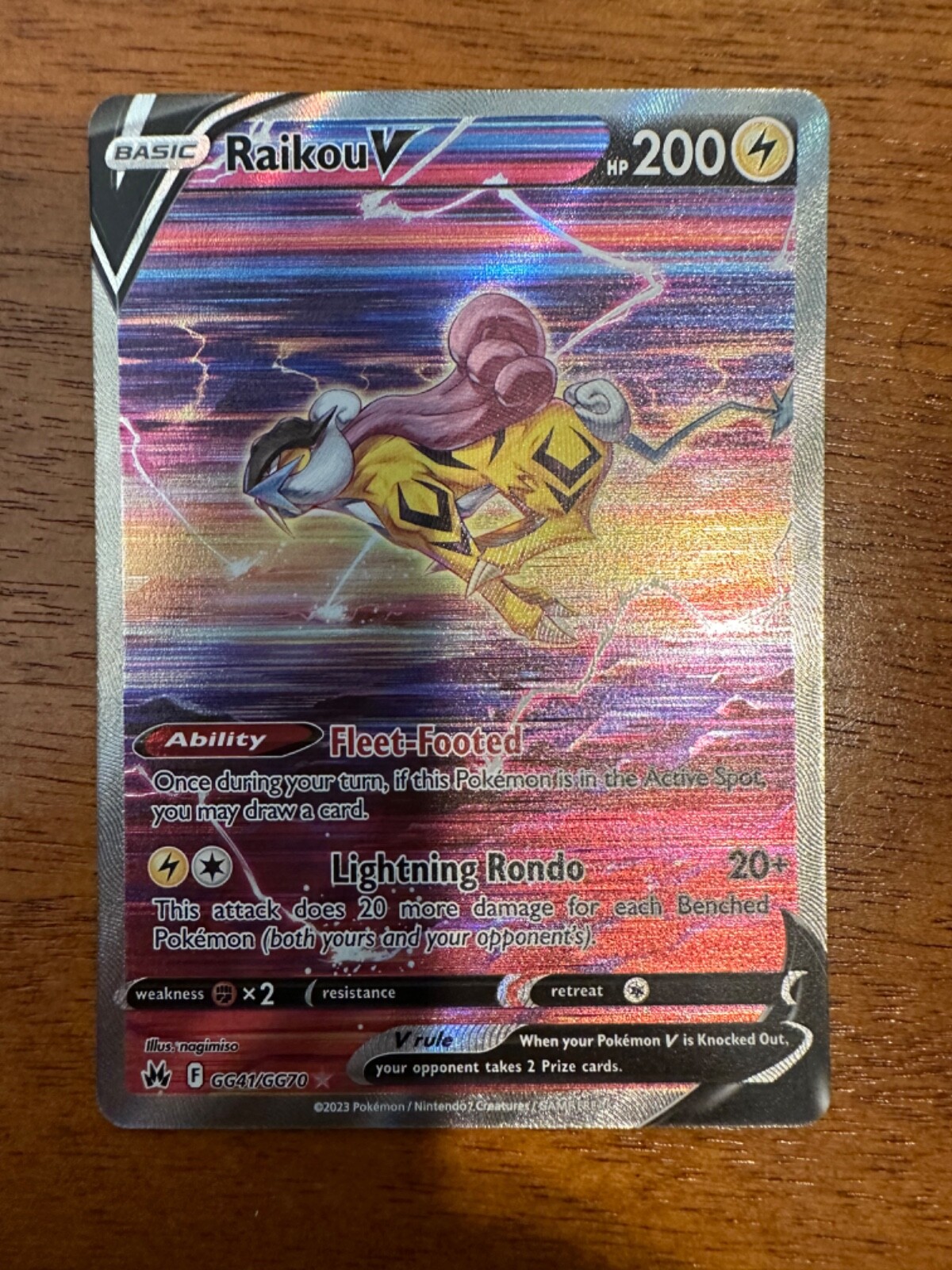 Pokemon Raikou V Crown Zenith Alternate Alt Art GG41/GG70 CGC 10 GEM ...