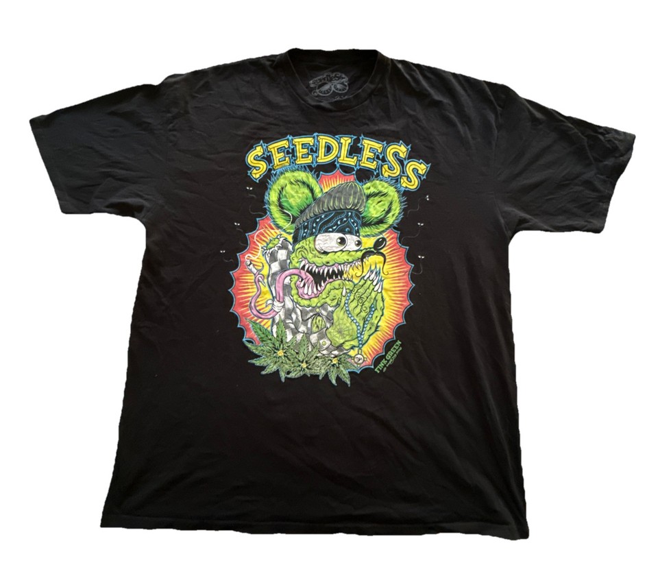 Vintage Seedless Fink Green Clothing T-Shirt Men’s Size 3XL Skater Y2K ...