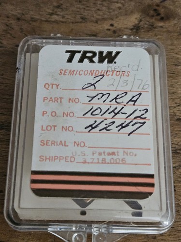 2 RARE VINTAGE NOS TRW MRA 1014-12 RF BIPOLAR TRANSISTORS GOLD RECOVERY ...