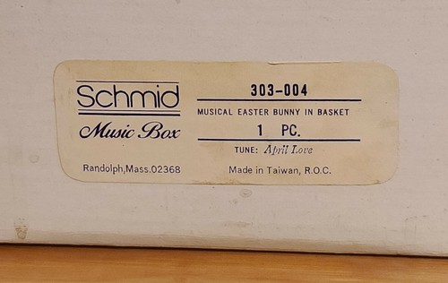 Bunny Rabbit Tulip Music Box By Gordon Fraser 1983 Schmid Easter | eBay