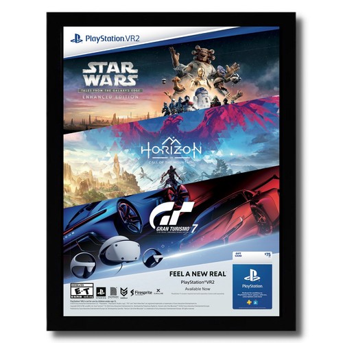 2023 PS5 Playstation VR2 Framed Print Ad/Poster Star Wars Horizon Gran ...