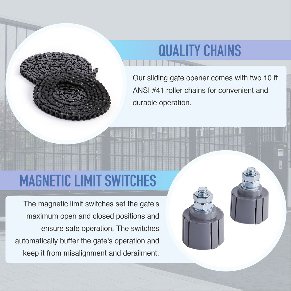 CO-Z 1800lbs Automatic Sliding Gate Opener w APP Control & Infrared ...