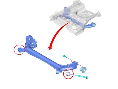FOR FORD FIESTA MK8 2017-2021 REAR SUSPENSION AXLE BEAM BUSH & BOLTS ...