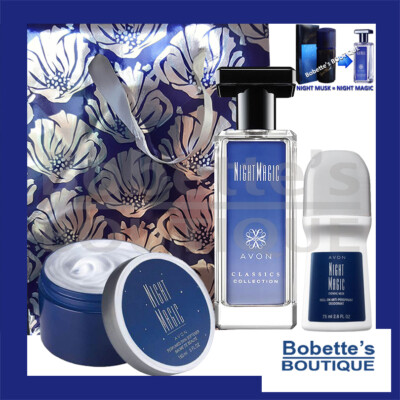 NIGHT MAGIC MUSK AVON PRÊT À OFFRIR 3 Produits pour Elle + Sac Cadeau ...