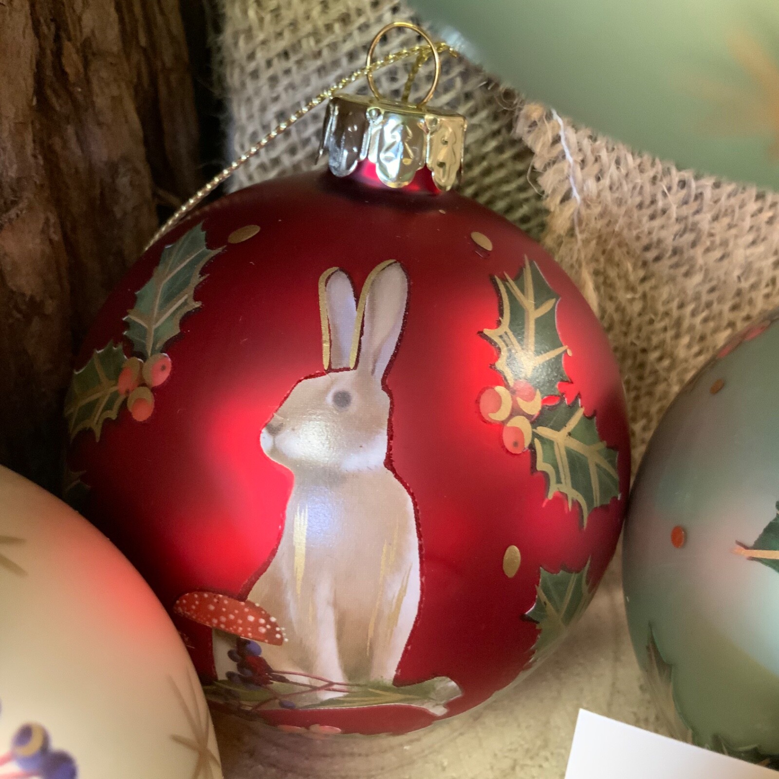 Woodland Wildlife Christmas Tree Bauble Decoration Gisela Graham Birds ...