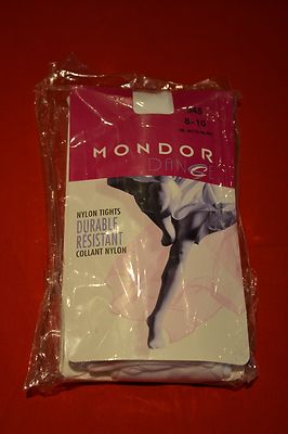 MONDOR FOOTED DANCE TIGHTS + MODEL 345 + WHITE 56 + SIZES 8-10 10-12 12 ...