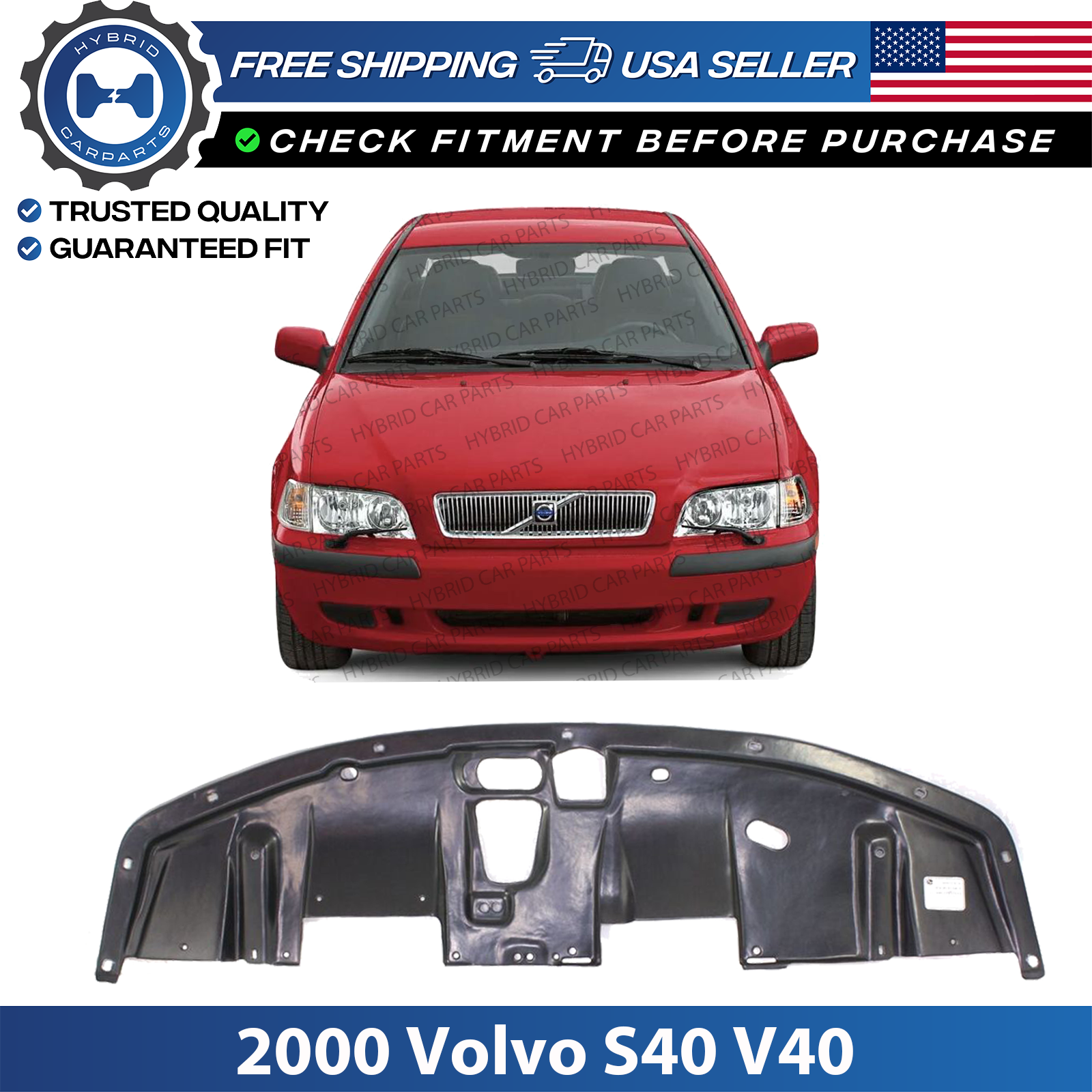 New Front Engine Splash Shield Plastic For 2000 Volvo S40 2000 V40 ...