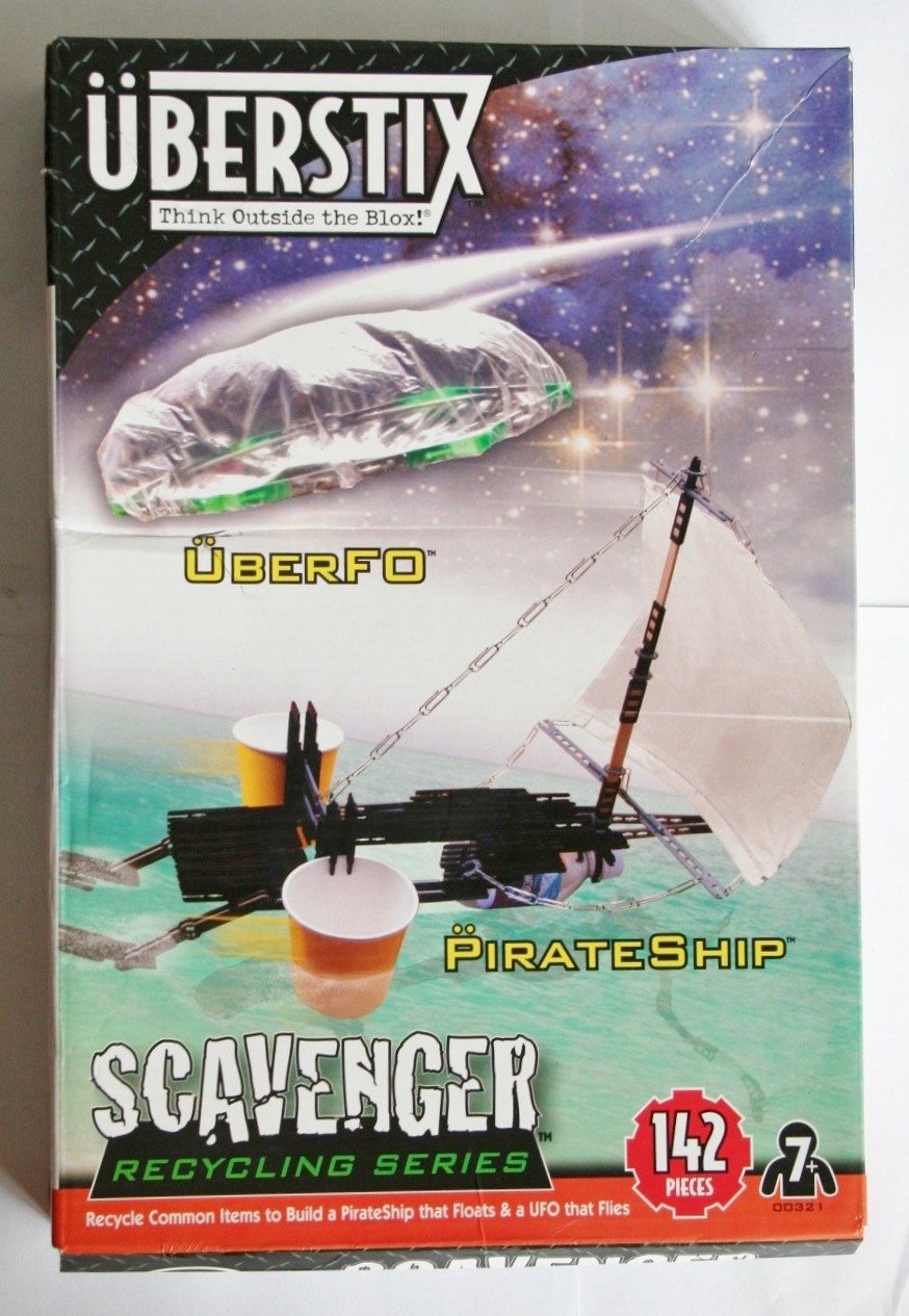UBERSTIX Think Outside the Blox! Scavenger Recycling Series Pirateship ...