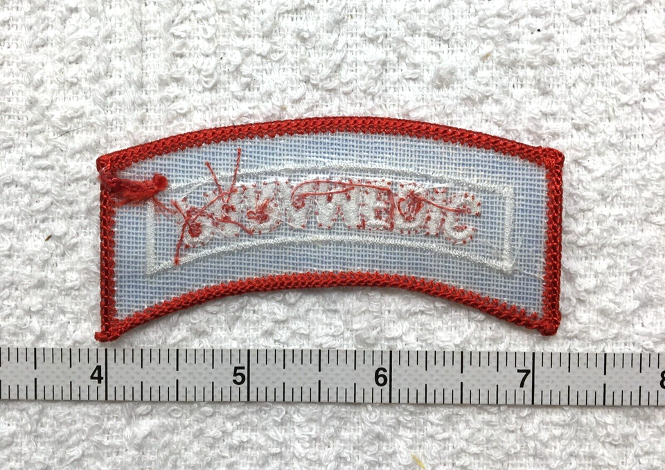 PATCH Rocker Paramedic White and Red on Light Blue | eBay
