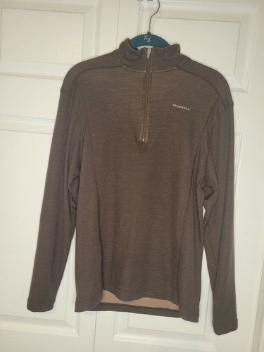 merrell Men's Small Brown Lightweight pullover 1/4 Zip | eBay
