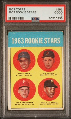 1963 Topps Willie Stargell Rookie Stars PSA 2 RC | eBay