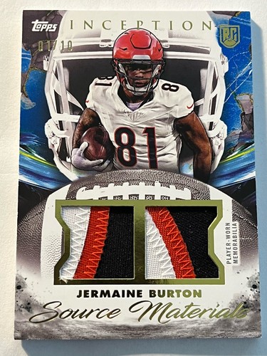 2024 Topps Inception Football Jermaine Burton RC Dual Relic Bengals ...