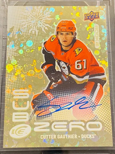 2024-25 Upper Deck Ice Sub Zero Gold Rookie Auto Cutter Gauthier Ducks ...