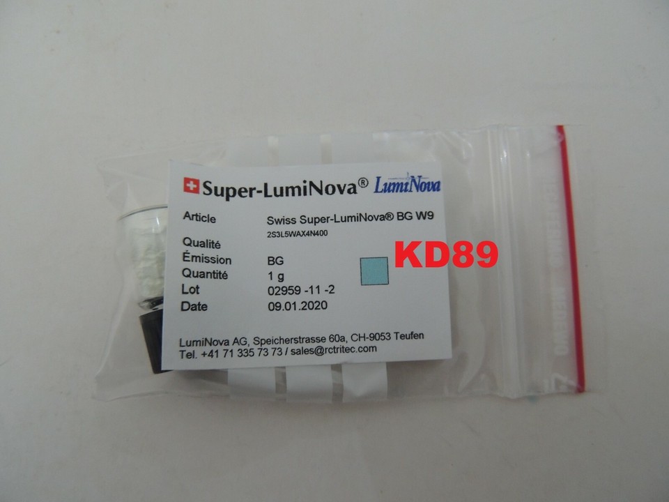 SuperlumiNova Tritec BG W9 1g luminous powder SWISS MADE BGW9 | eBay