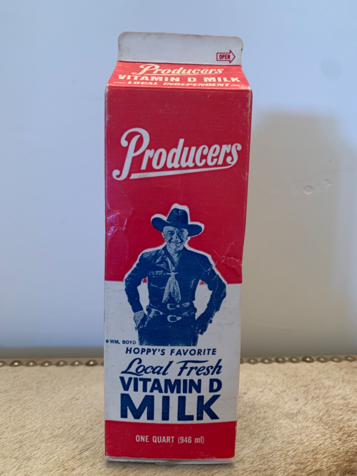 Vintage Milk Carton Hopalong Cassidy Producers One Quart Container | eBay