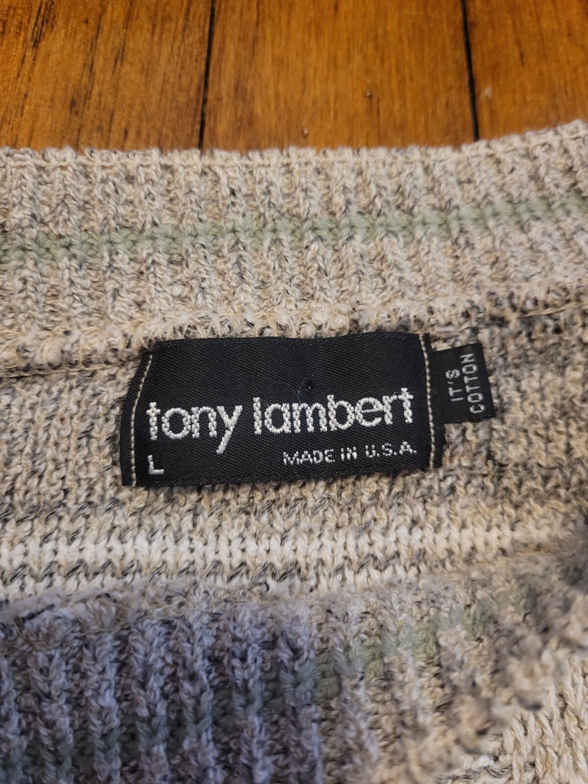 Vintage Tony Lambert Mens Grandpa Knit Sweater Large … - Gem