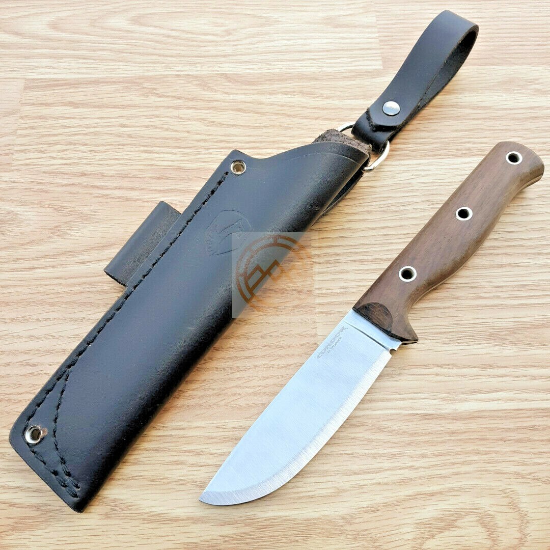 Condor Swamp Romper Fixed Knife 4.75" 1075 Steel Full Tang Blade Walnut ...