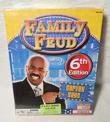 Family Feud 6th Home Edition Board Game Survey Says Steve Harvey Fam ...