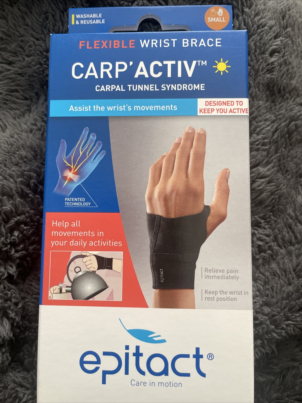 Epitact Carp' Activ Flexible Wrist Brace Carpal Tunnel Syndrome SMALL ...