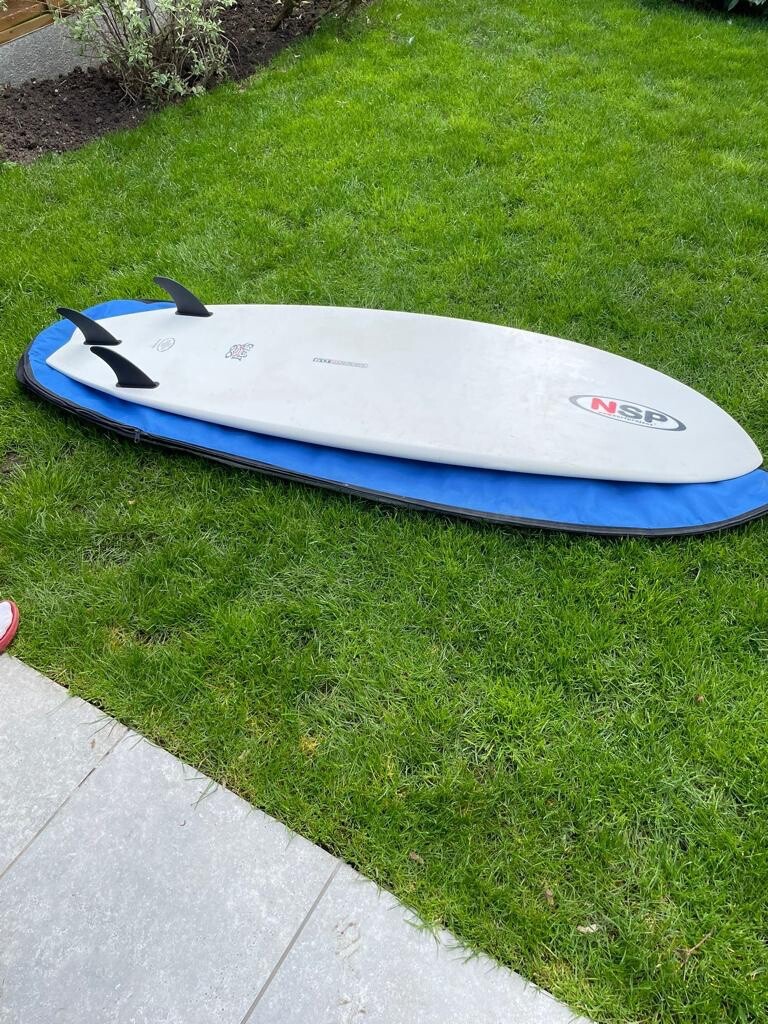 NSP Fish Surfboard 6’0 comes with a Bag and leash and fins | eBay UK