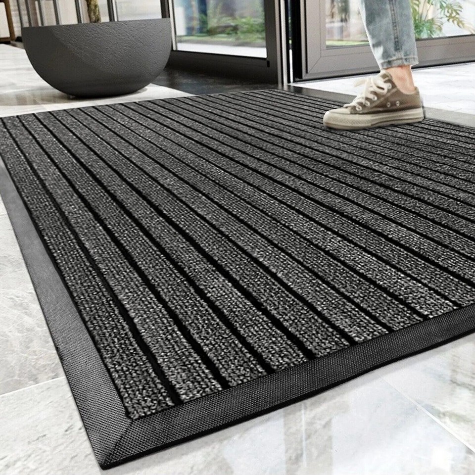 Non Slip Rubber Door Mat Indoor Outdoor Welcome Door Mat Heavy Duty ...