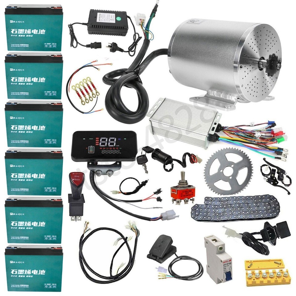 72V 3000W Electric Motor 20AH Batteries Kit Go kart ATV Drift Trike ...
