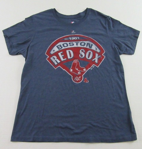 Womens Retro Style BOSTON RED SOX Est. 1901 Fan Souvenir Blue SS T ...