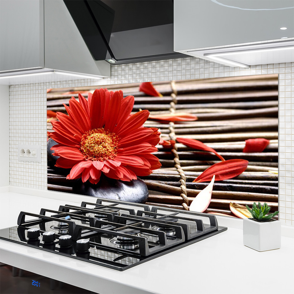 Kitchen Splashback 140x70 Tempered Glass Flower Floral | eBay