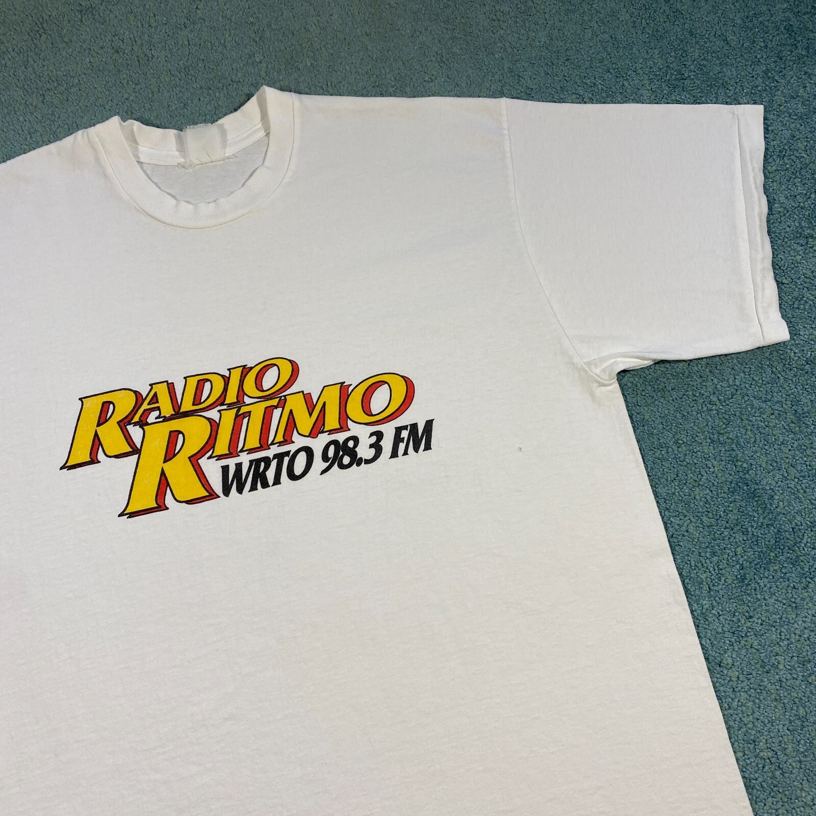 VINTAGE Radio Ritmo 98.3 FM T Shirt Adult XXL WRTO Miami Station Mens ...