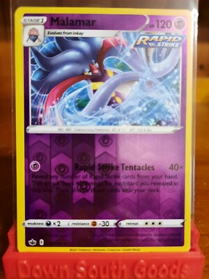 Pokemon Card Rapid Strike Malamar Reverse Holo Rare 070/198 Chilling ...