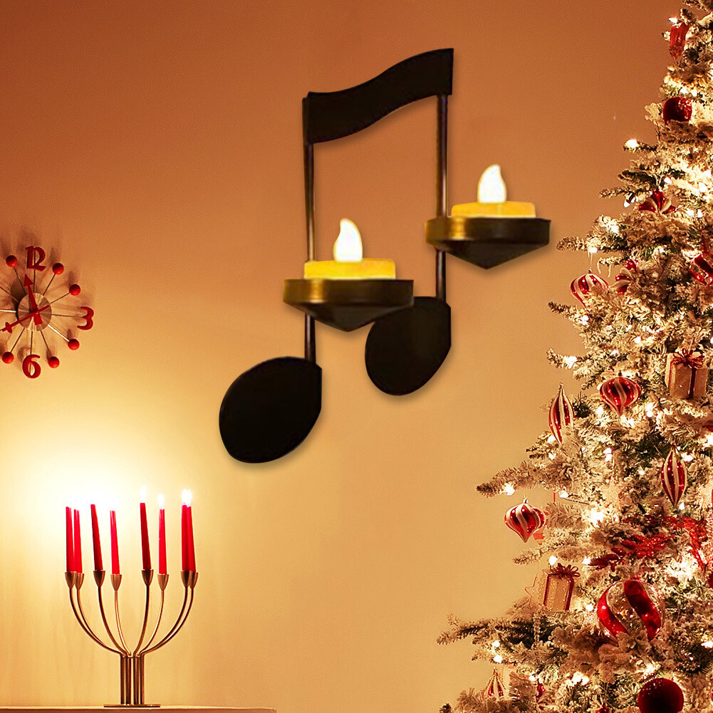 Metal Music Note Candle Holder Wall Candle Holder for Party Decoration ...