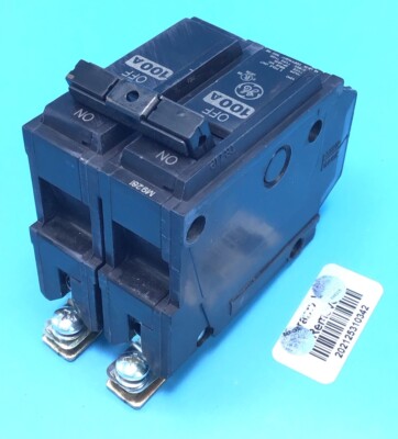 New Circuit Breaker GE THQB21100 100 Amp 2 Pole 120/240V Type THQB Bolt ...